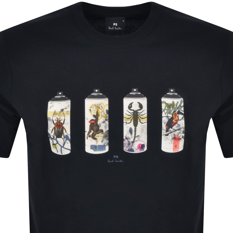 Paul Smith Animal Spray Cans T Shirt Black